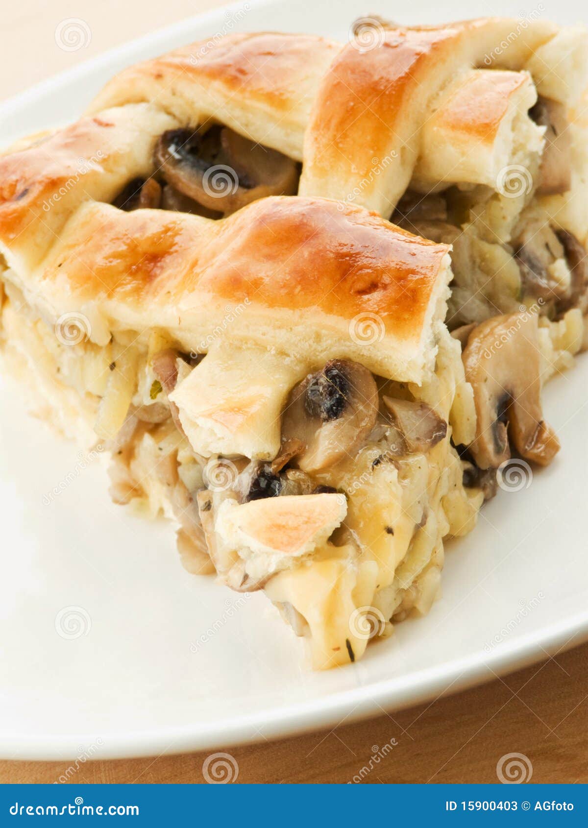 Mushroom pie stock image. Image of baked, gourmet, nutrition - 15900403