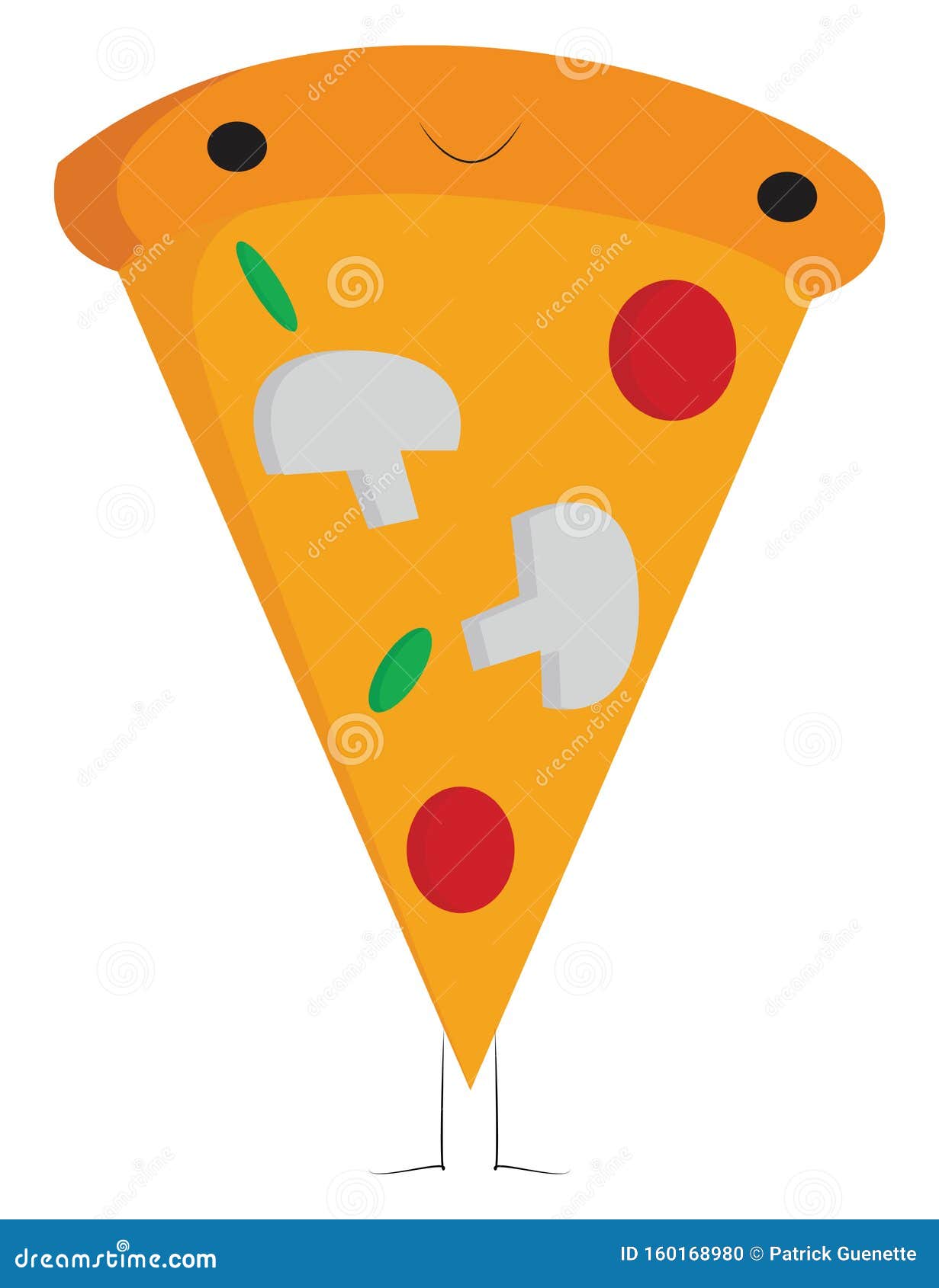 Mushroom Pizza, Vector or Color Illustration Stock Vector ...
