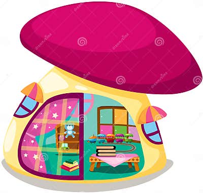 Mushroom playhouse stock vector. Illustration of doll - 23669427