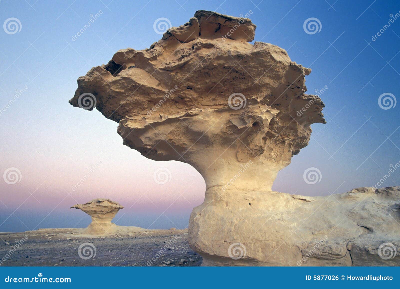 Mushroom rock in Sunset stock photo. Image of bahariya - 5877026
