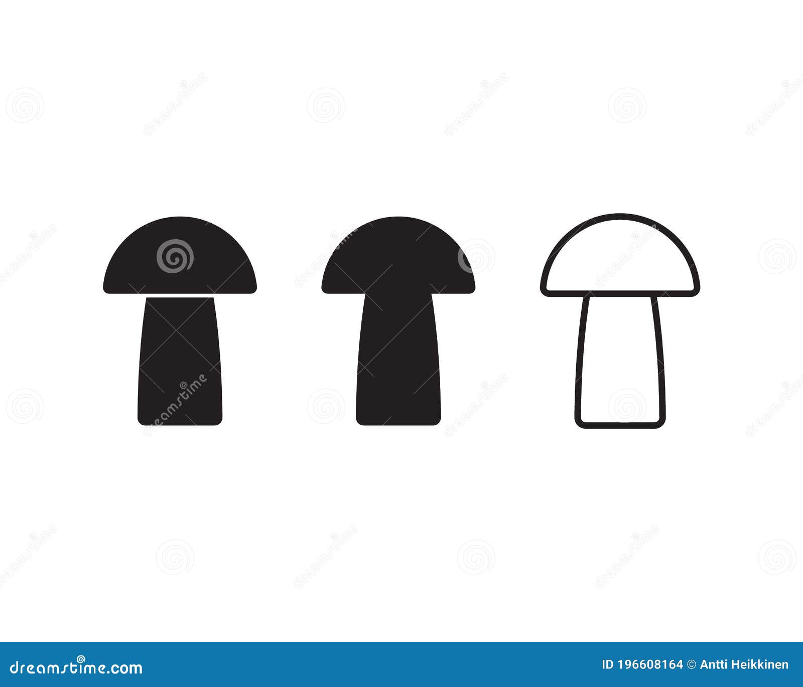 Mushroom Shape Icon. Champignon Silhouette. Simple Flat Shape Toadstool Symbol And Logo Sign ...