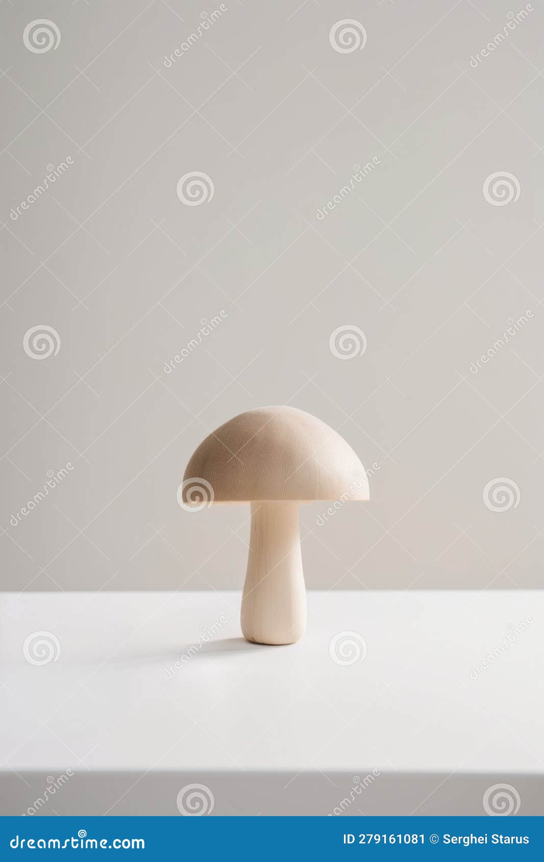 A Mushroom Shaped Object Sitting on Top of a White Table. Generative AI ...