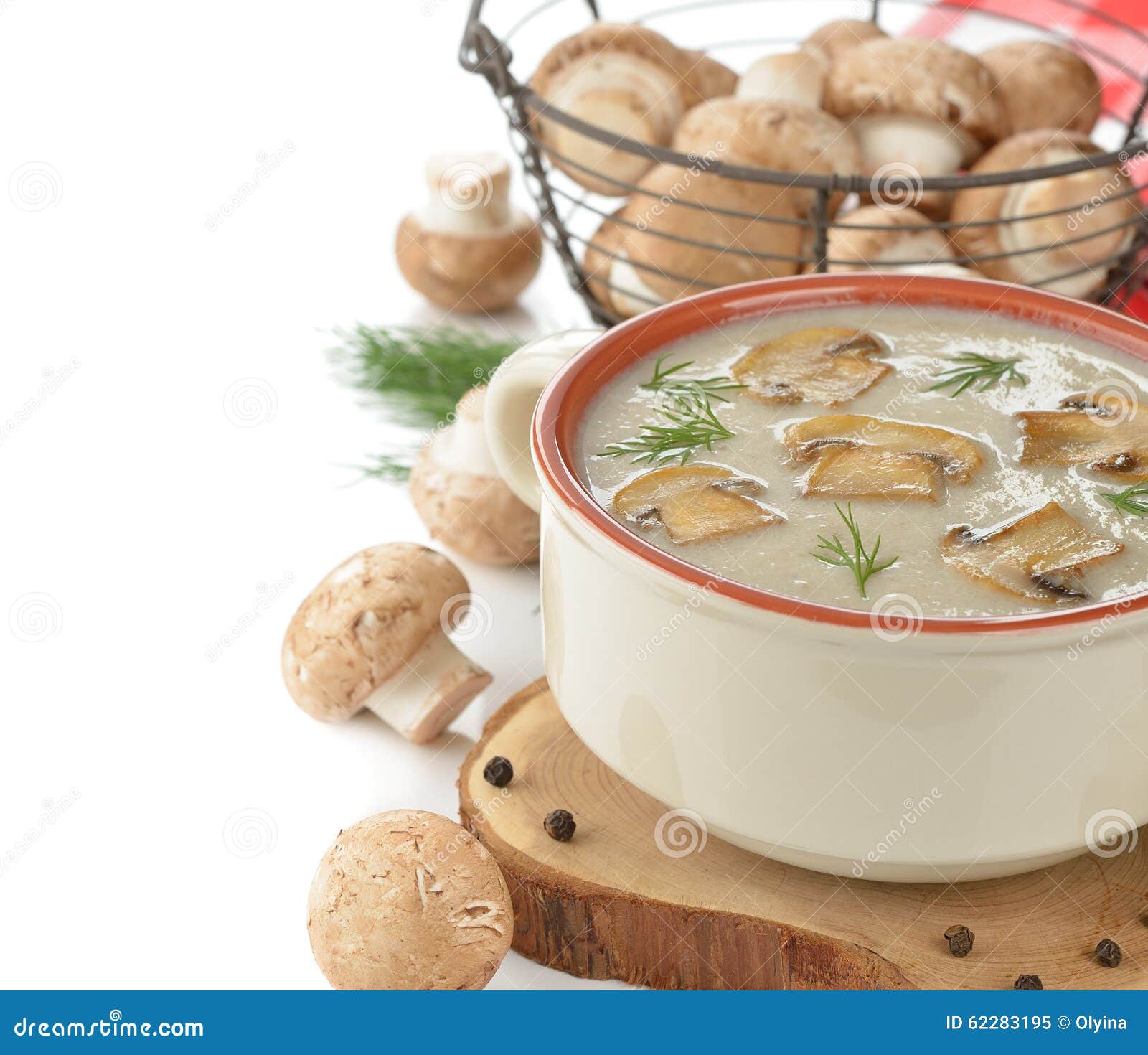 Mushroom soup puree stock image. Image of edible, healthy - 62283195