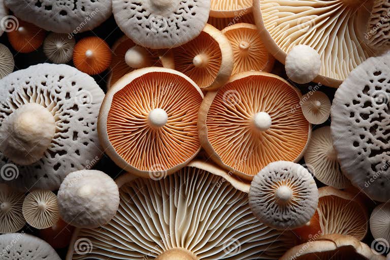 Mushroom Spores Under a Microscope for Identification Stock ...