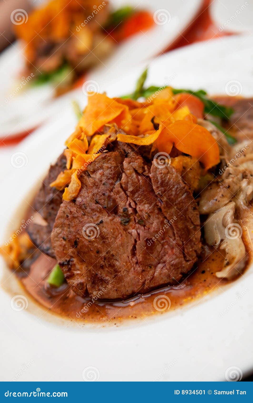 Mushroom Steak stock image. Image of baked, table, meat - 8934501