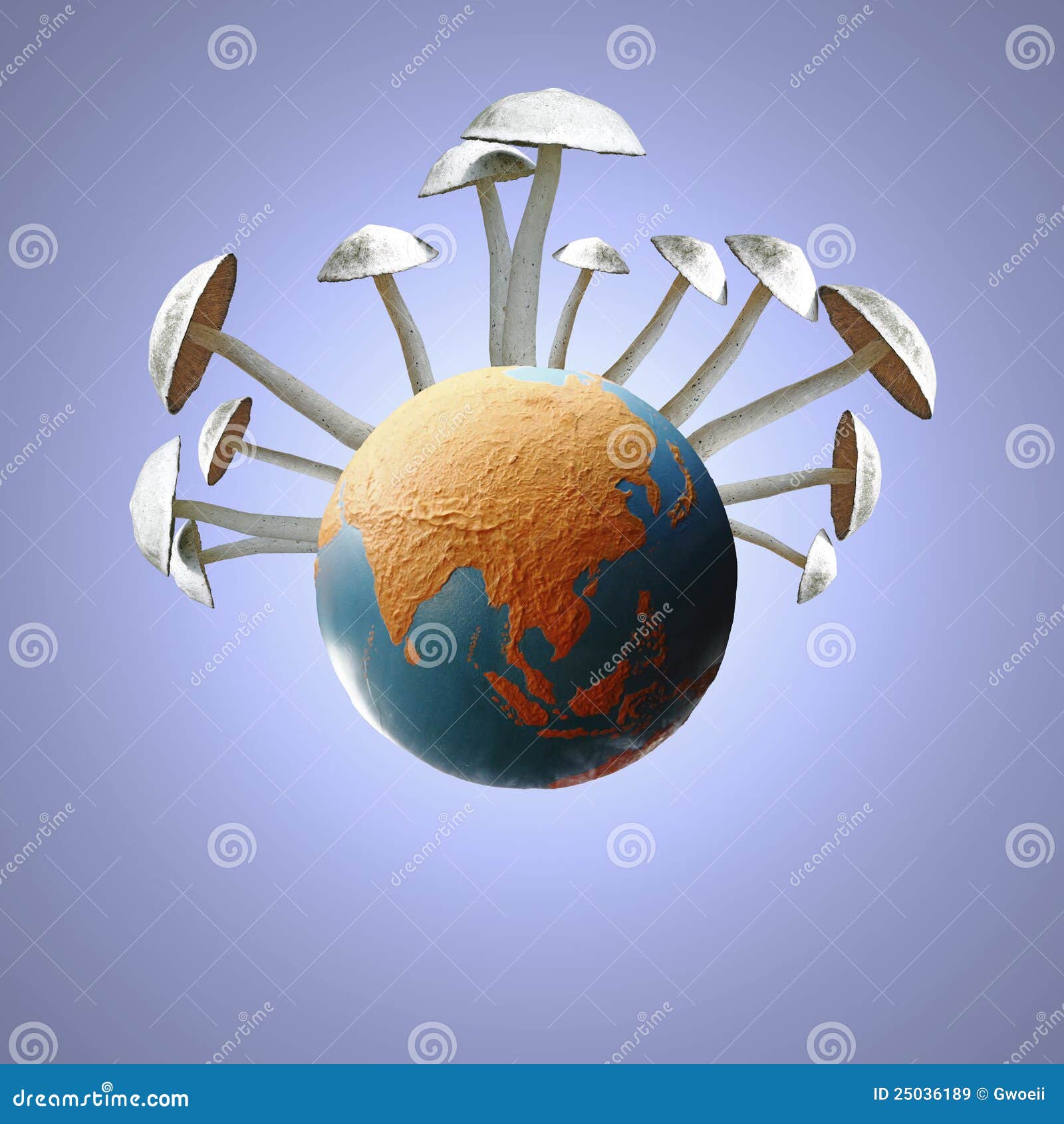 Mushrooming Earth stock image. Image of fungal, plant - 25036189