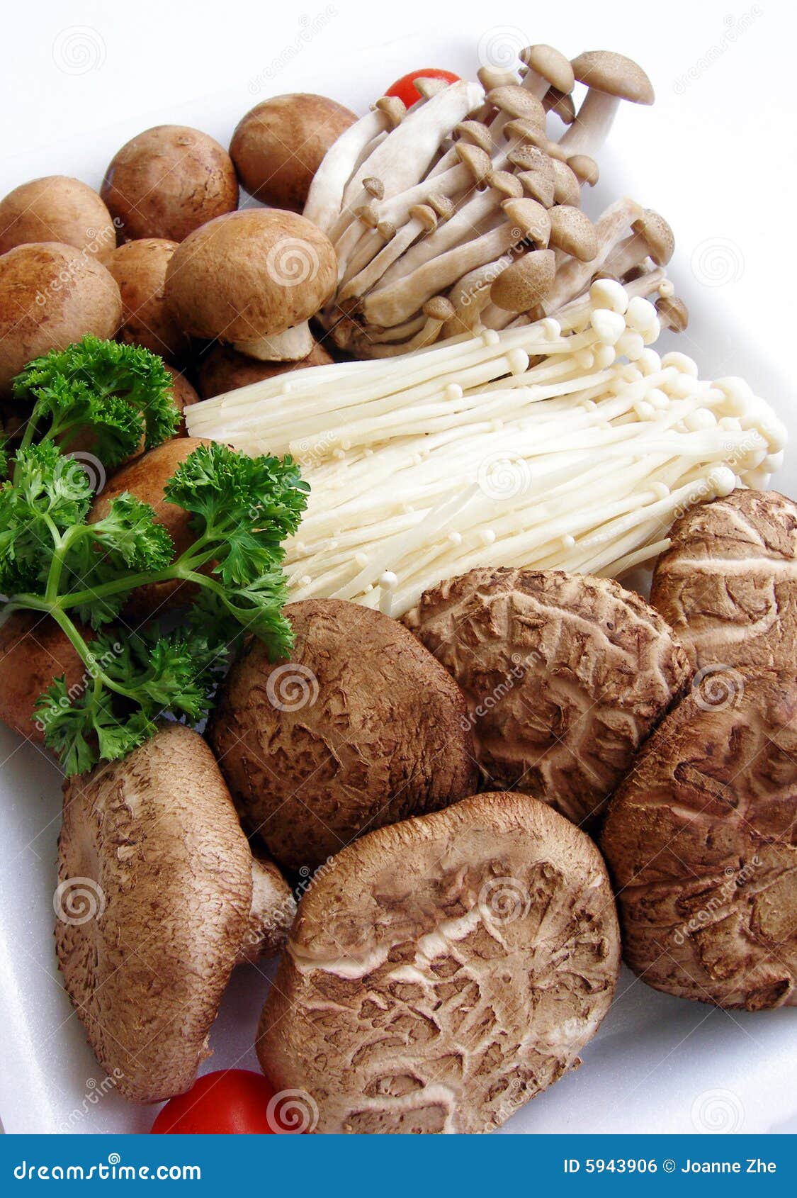 Mushrooms assorted platter stock photo. Image of foodstuff - 5943906