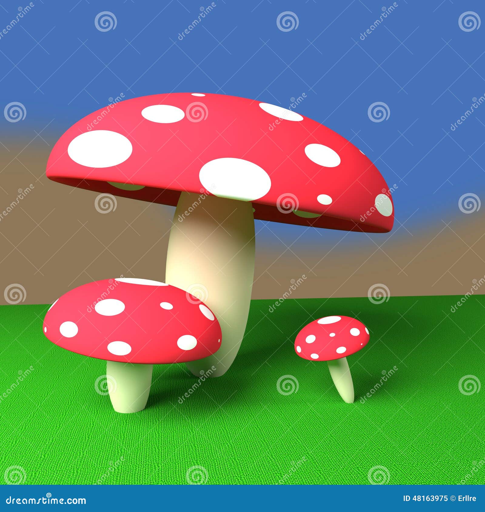 Mushroom Cartoons Sketch Set. Cute Doodle Style Monochrome Design ...