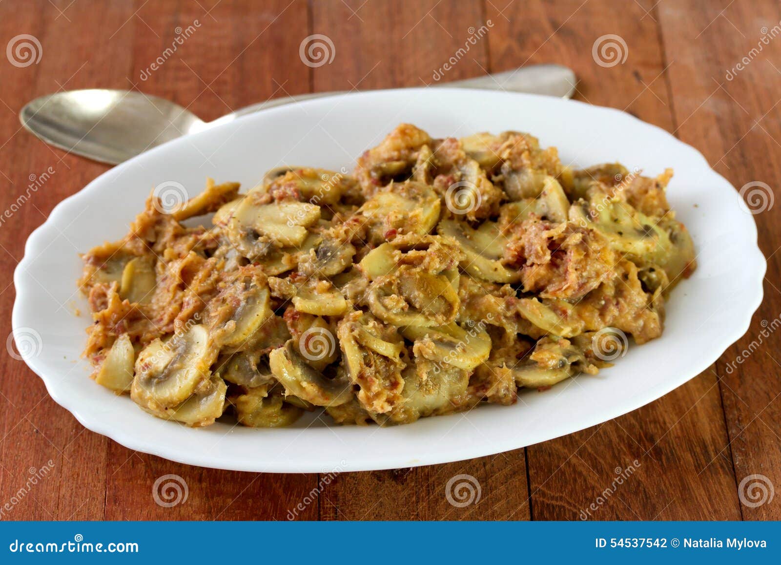 Mushrooms with farinheira stock photo. Image of party - 54537542
