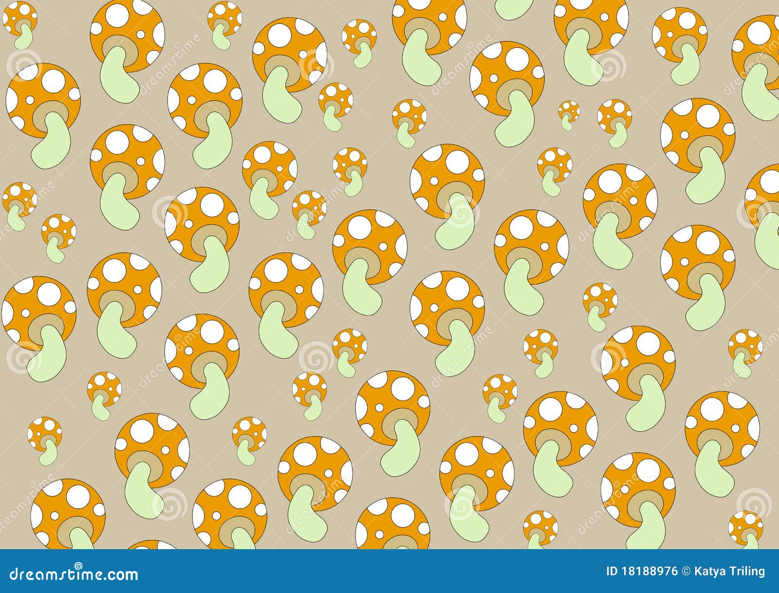 Mushrooms patterns stock vector. Illustration of nature - 18188976