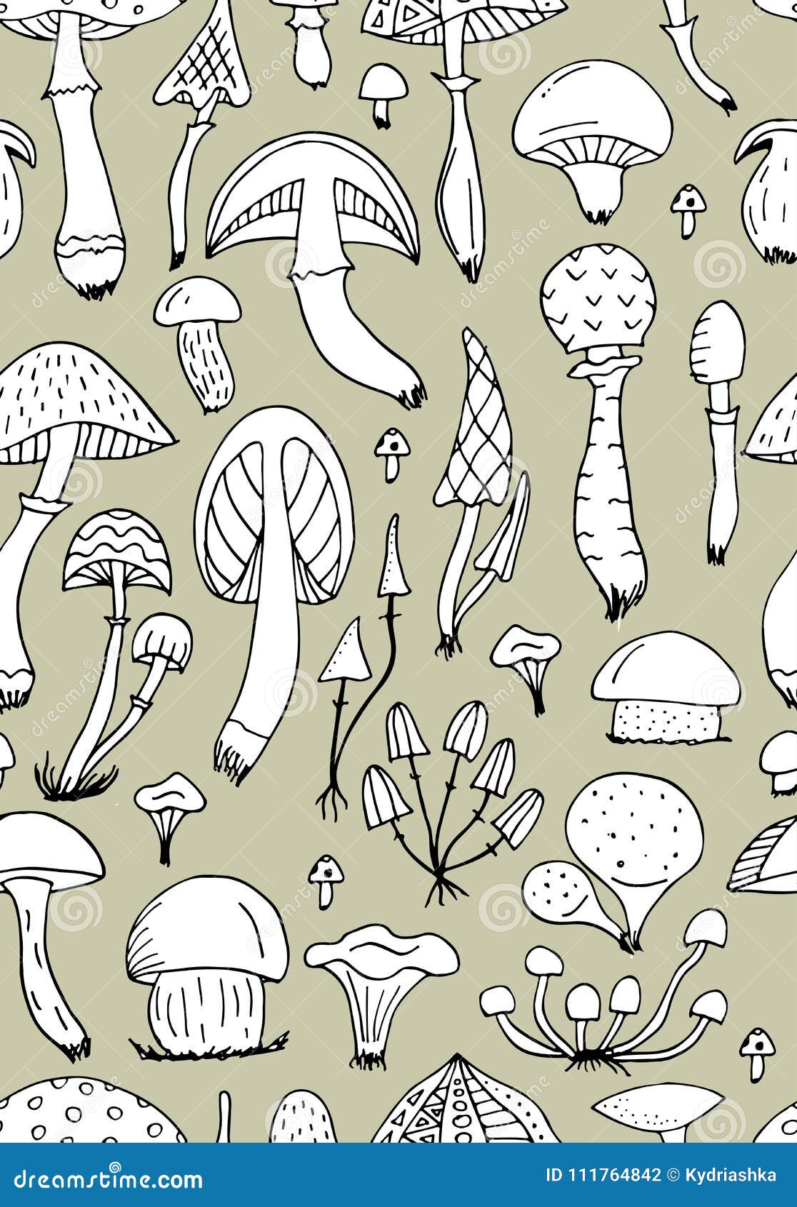 Mushrooms, Seamless Pattern for Your Design Stock Vector - Illustration ...