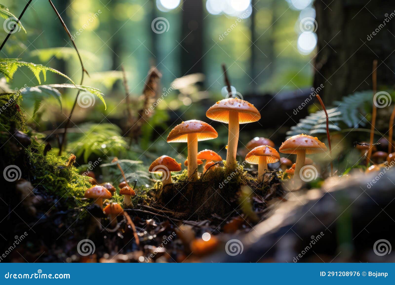 Mushrooms of Various Shapes and Sizes Emerge from the Damp Forest Floor ...