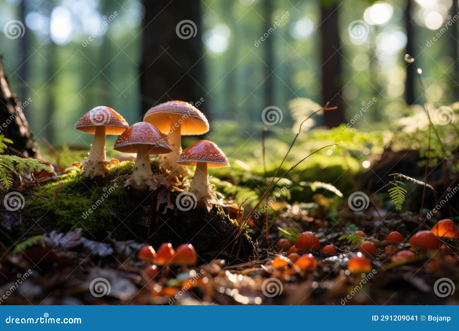 Mushrooms of Various Shapes and Sizes Emerge from the Damp Forest Floor ...