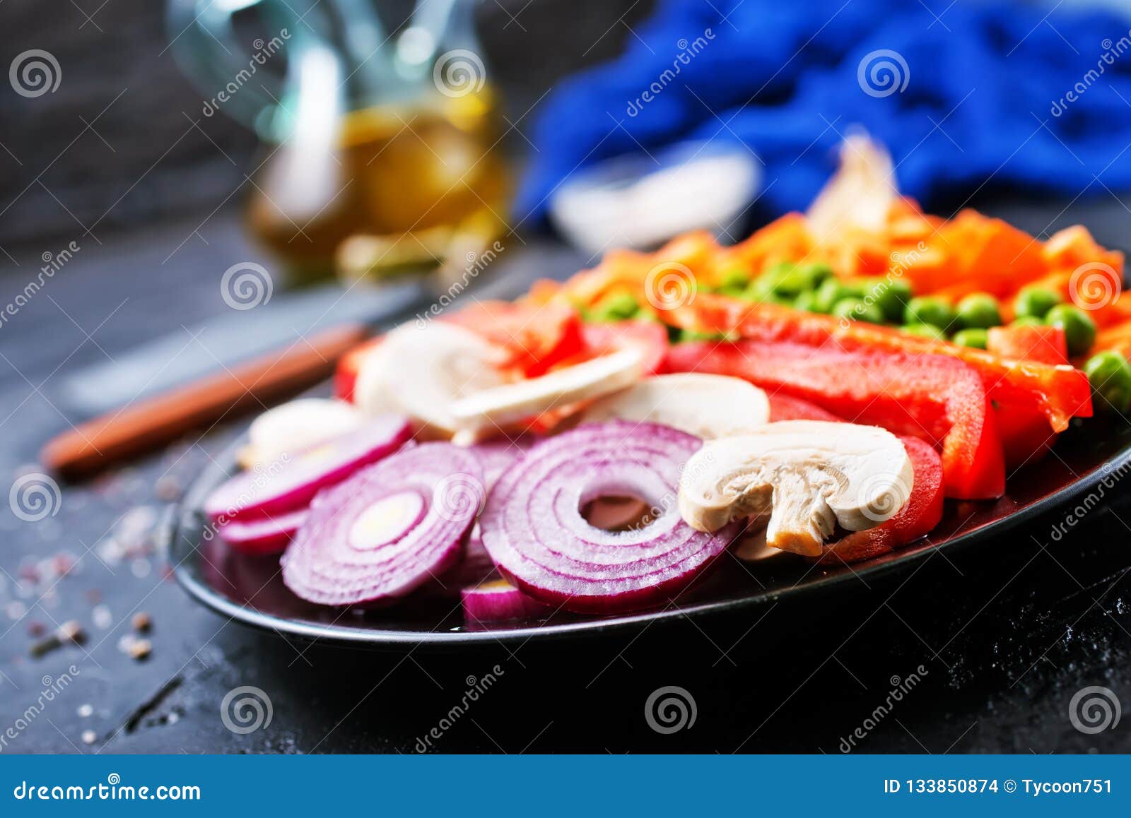 Mushrooms with vegetables stock photo. Image of carrot - 133850874