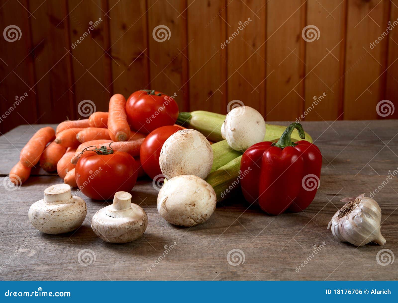 Mushrooms and Vegetables on a Table Stock Photo - Image of nature, life ...