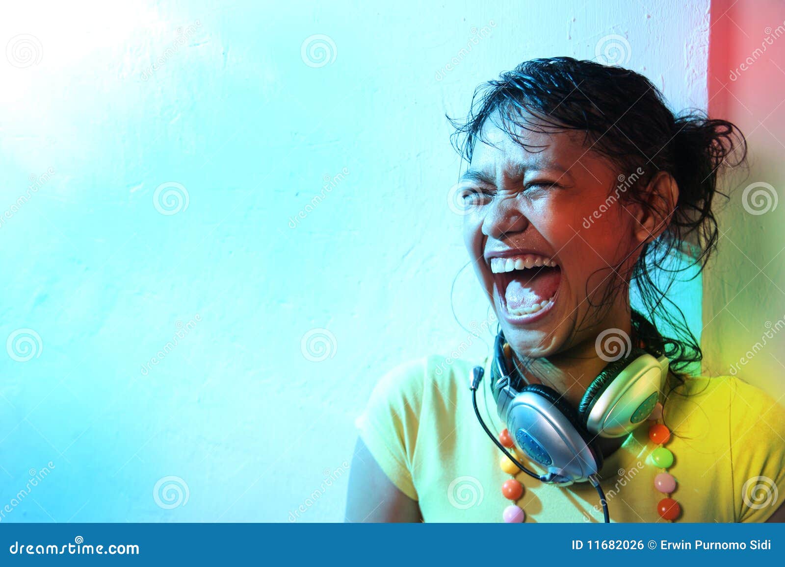Music stock photo. Image of colorful, female, music, headphone - 11682026