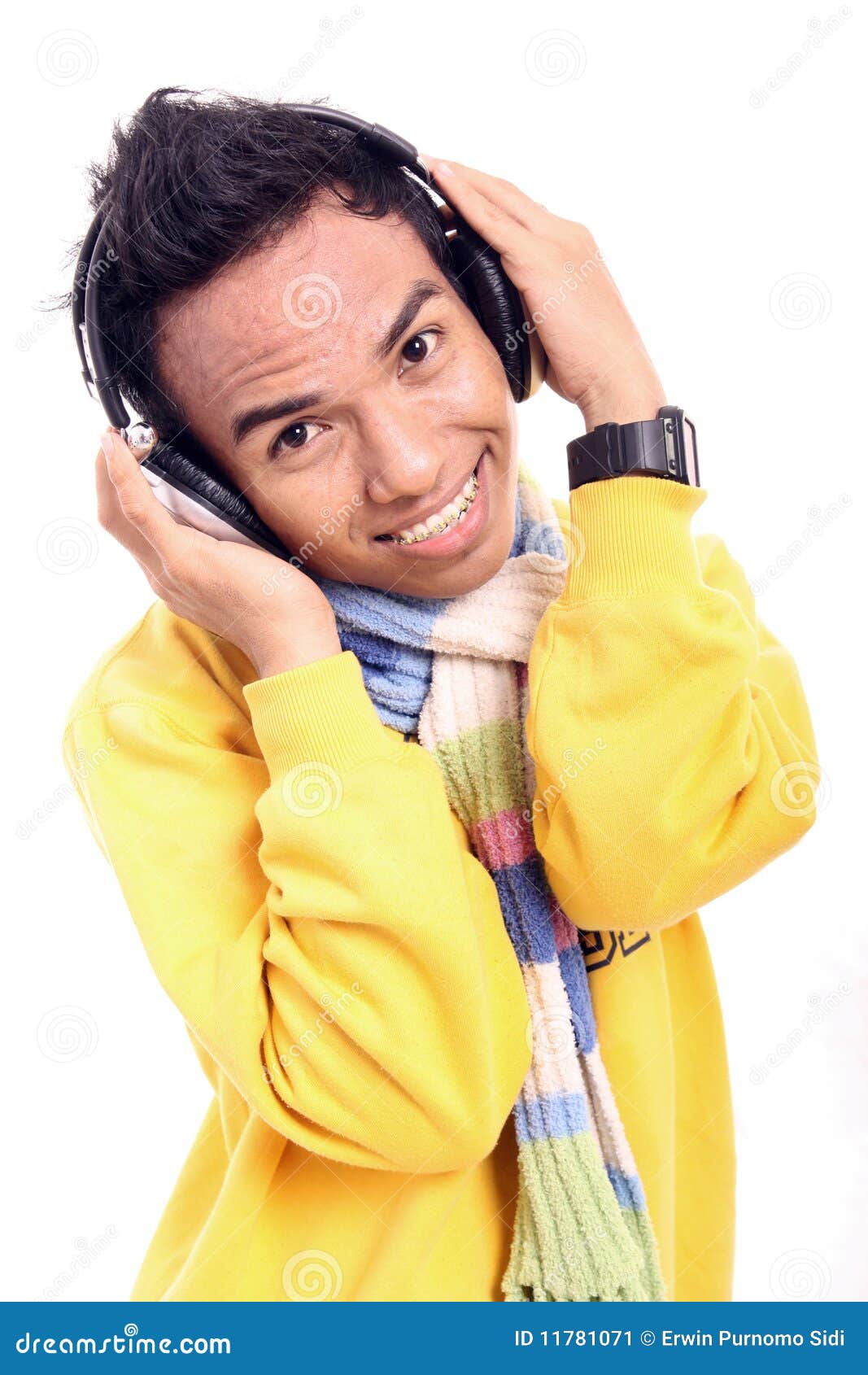 Music stock image. Image of smile, listening, listen - 11781071