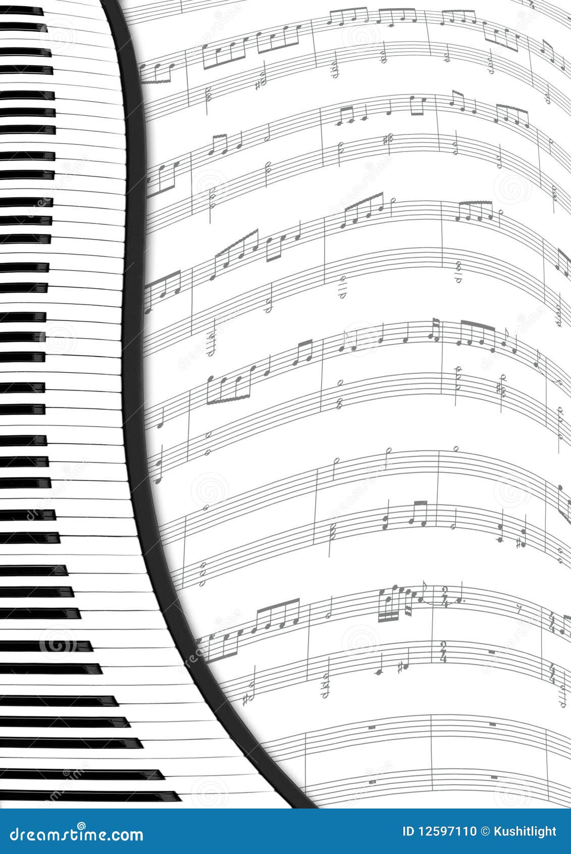 Music stock illustration. Illustration of keys, score - 12597110