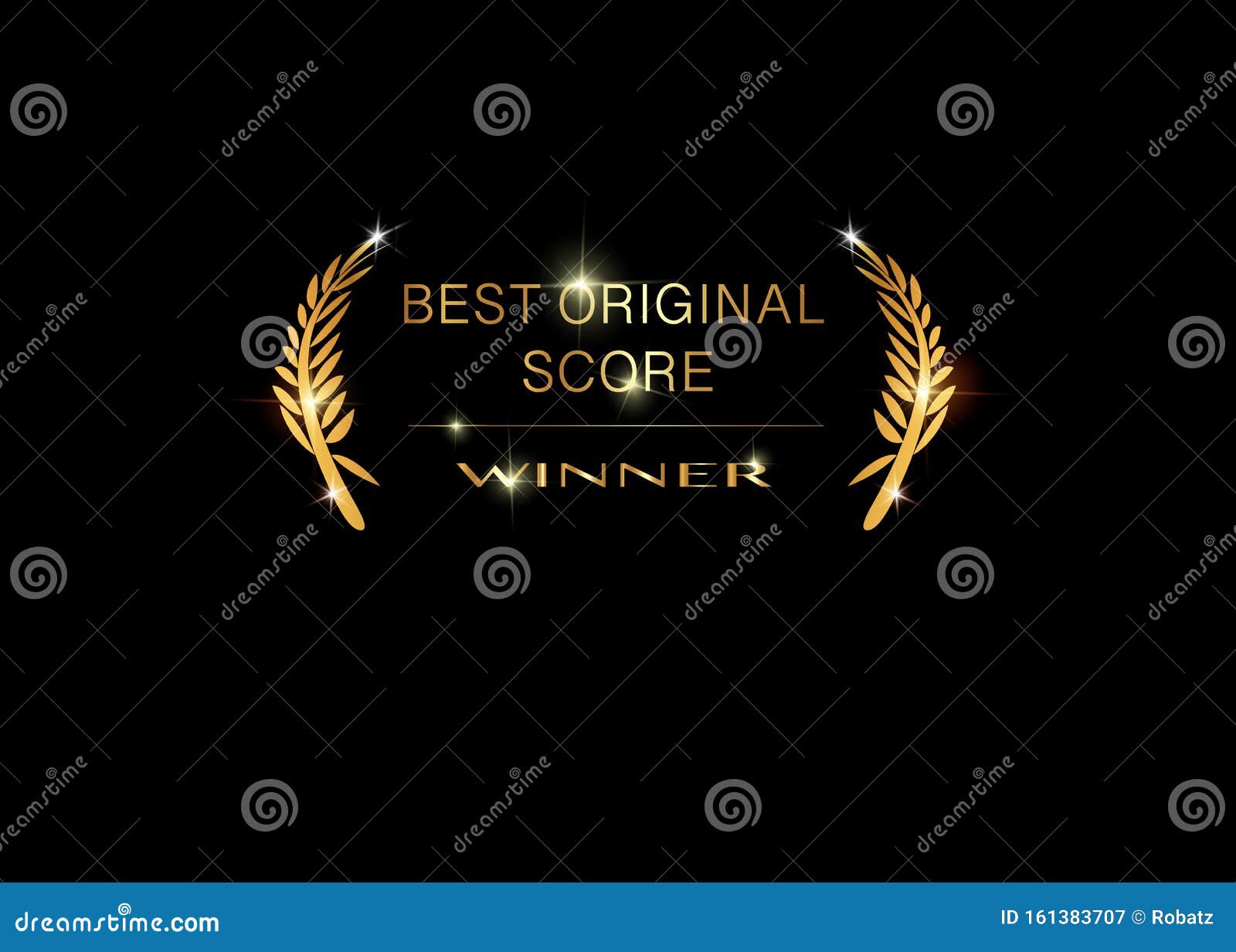 Best Original Score Winner Concept. Gold Vector Best Music Awards ...