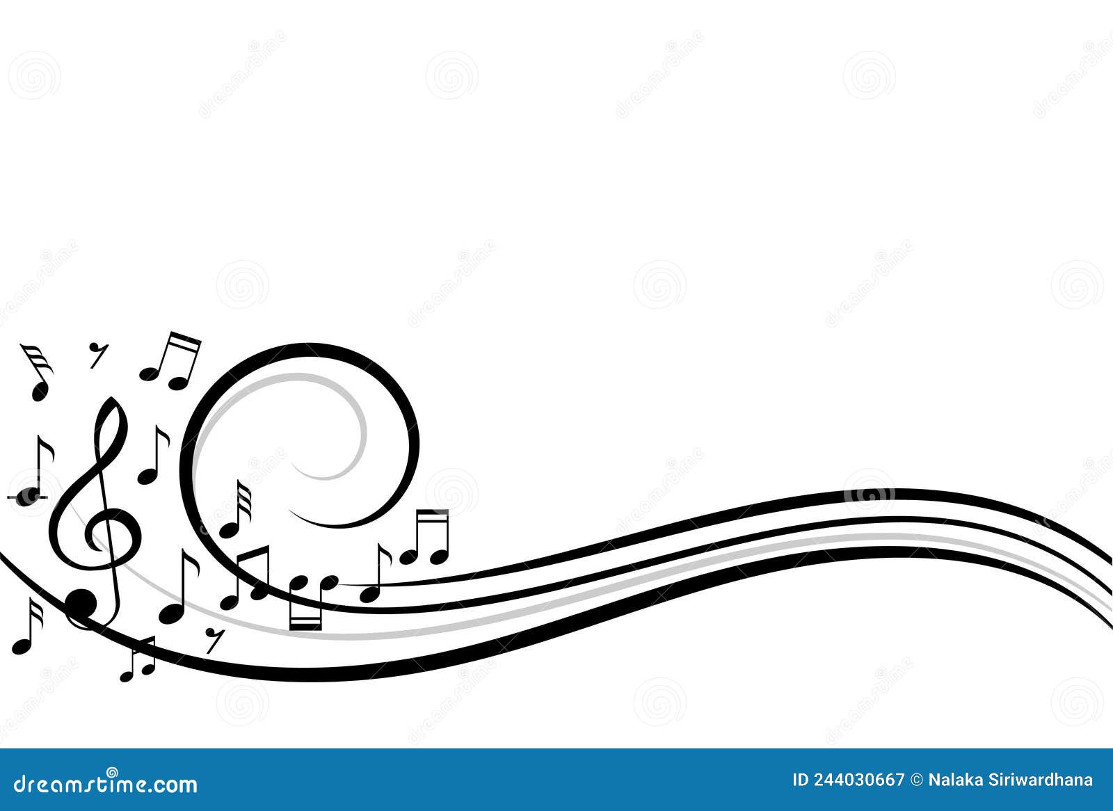 Music notes with waves. stock vector. Illustration of funky - 244030667