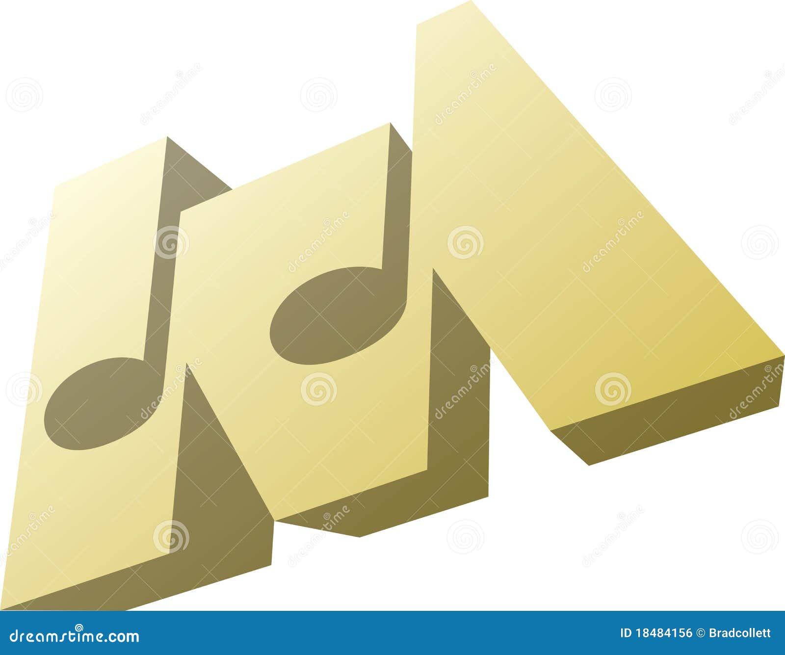 Music 3D stock vector. Illustration of notes, object - 18484156