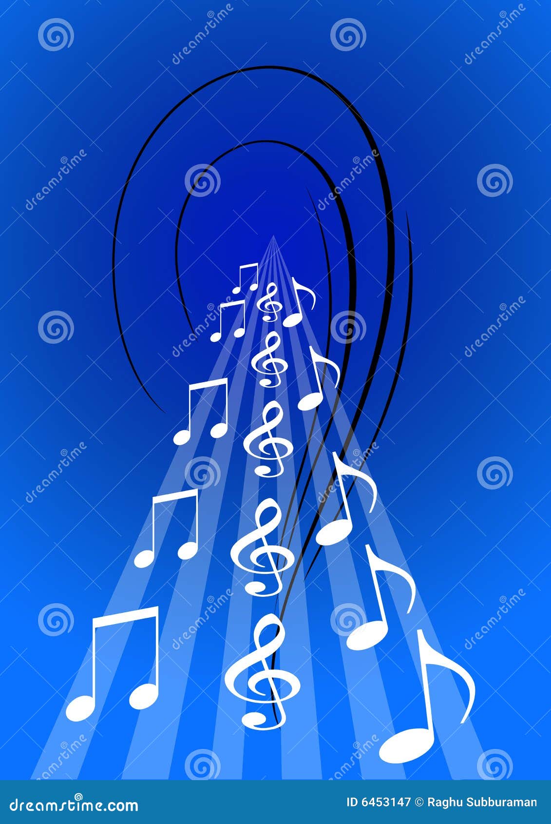 Music stock illustration. Illustration of single, scroll - 6453147