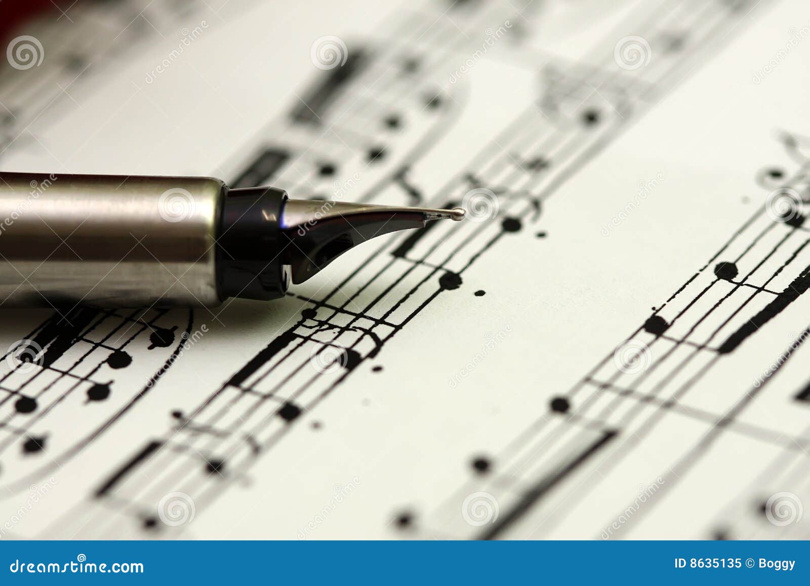 Music stock image. Image of white, paper, pencil, notes - 8635135
