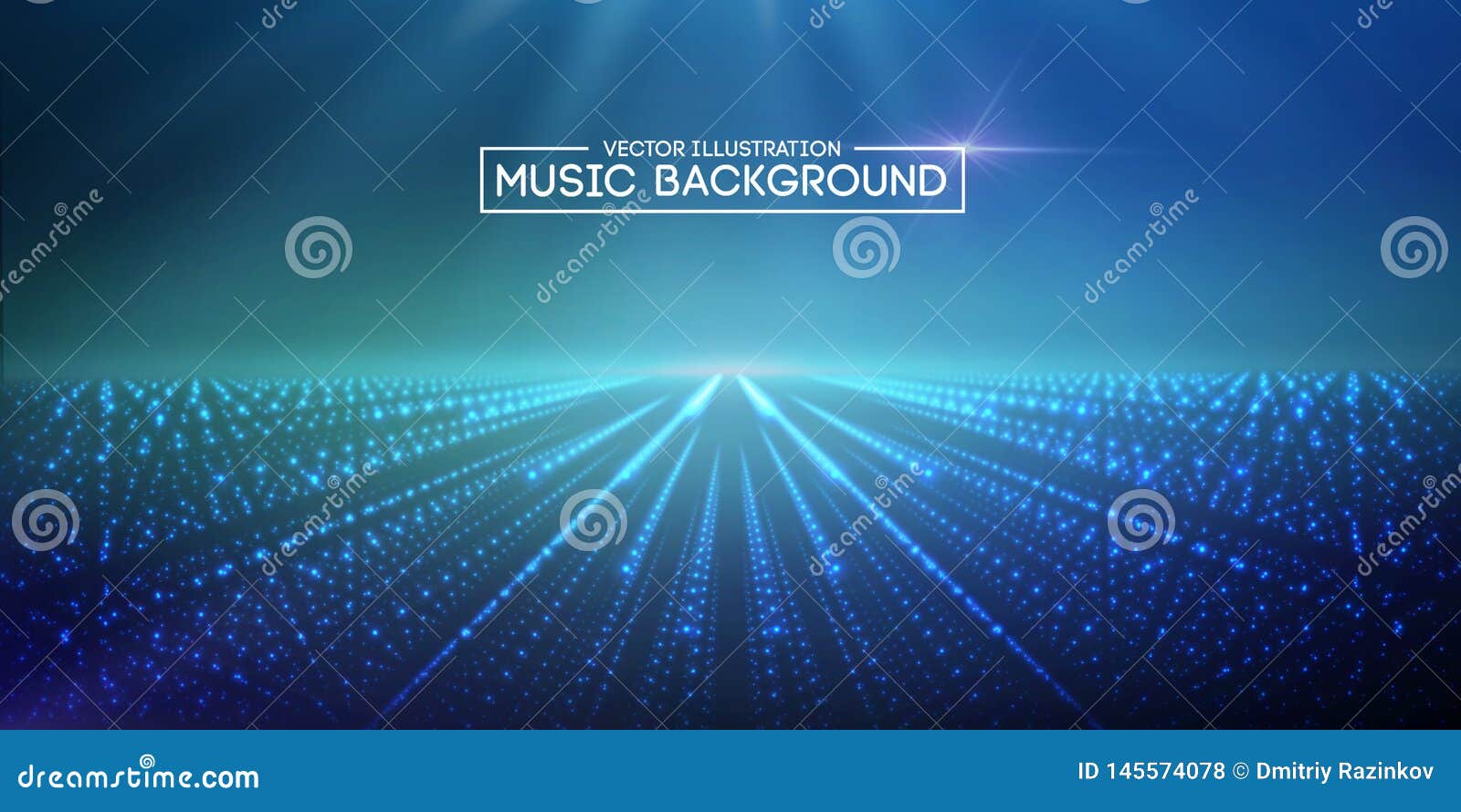 Music Abstract Background Blue. Eps10 Vector Illustration. Stock Vector ...