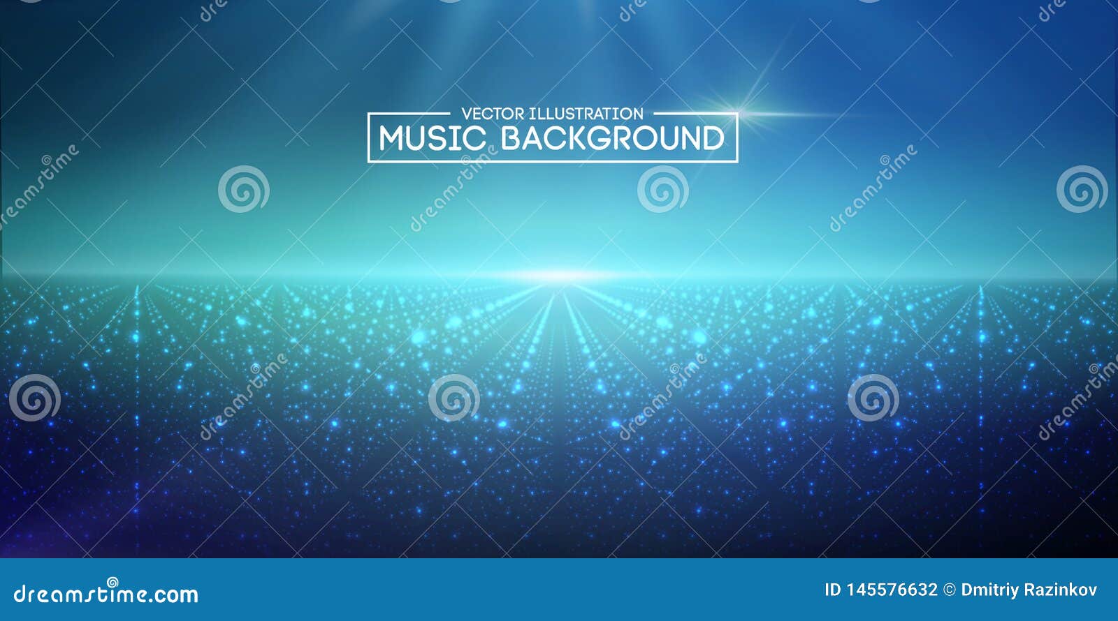 Music Abstract Background Blue. Eps10 Vector Illustration. Stock Vector ...