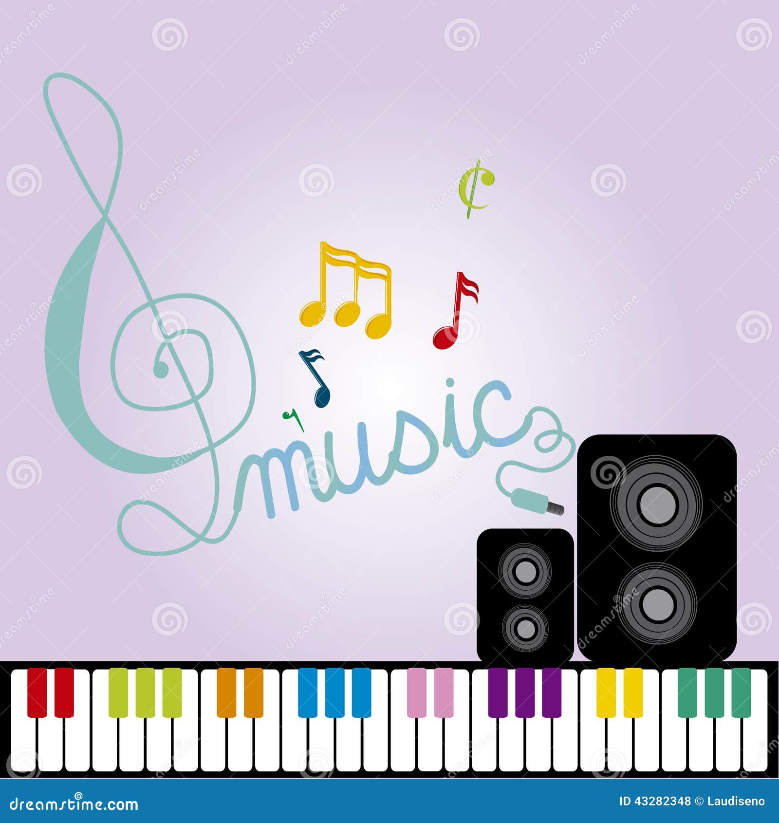 Music stock vector. Illustration of icon, abstract, vector - 43282348