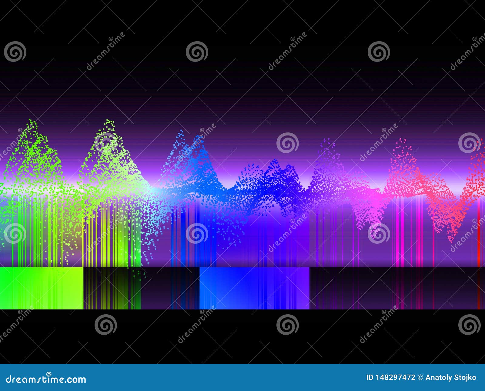 Music Abstract Color Background. Equalizer Showing Sound Wave ...