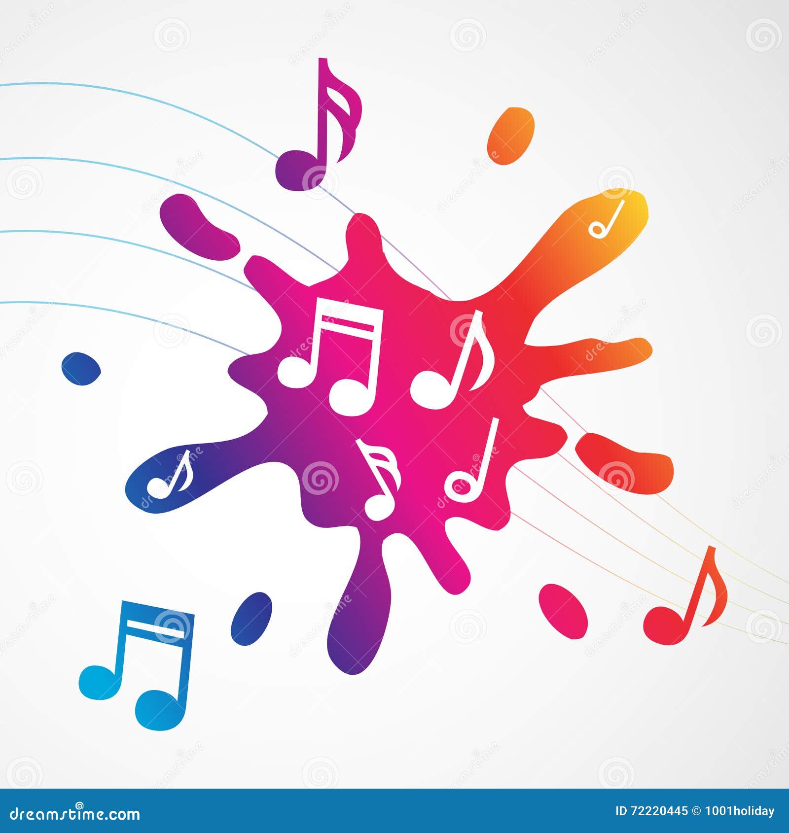Music Abstract Colorful Splash Stock Vector - Illustration of modern ...