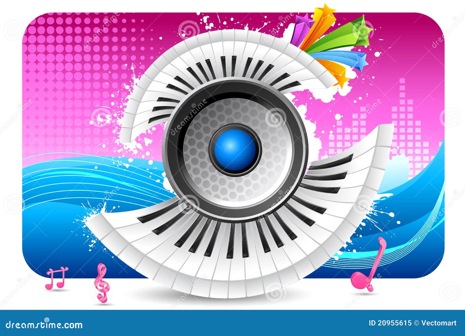 Music all around stock vector. Illustration of leisure - 20955615