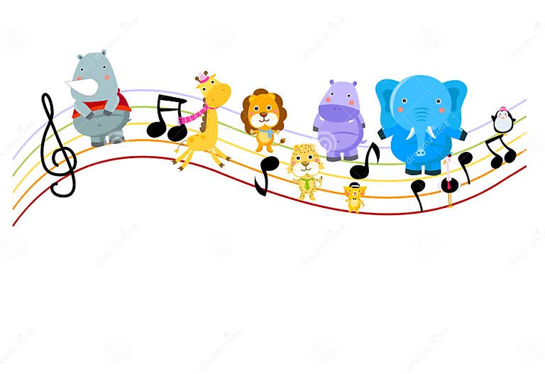 Music and animal stock vector. Illustration of cartoon - 27845045