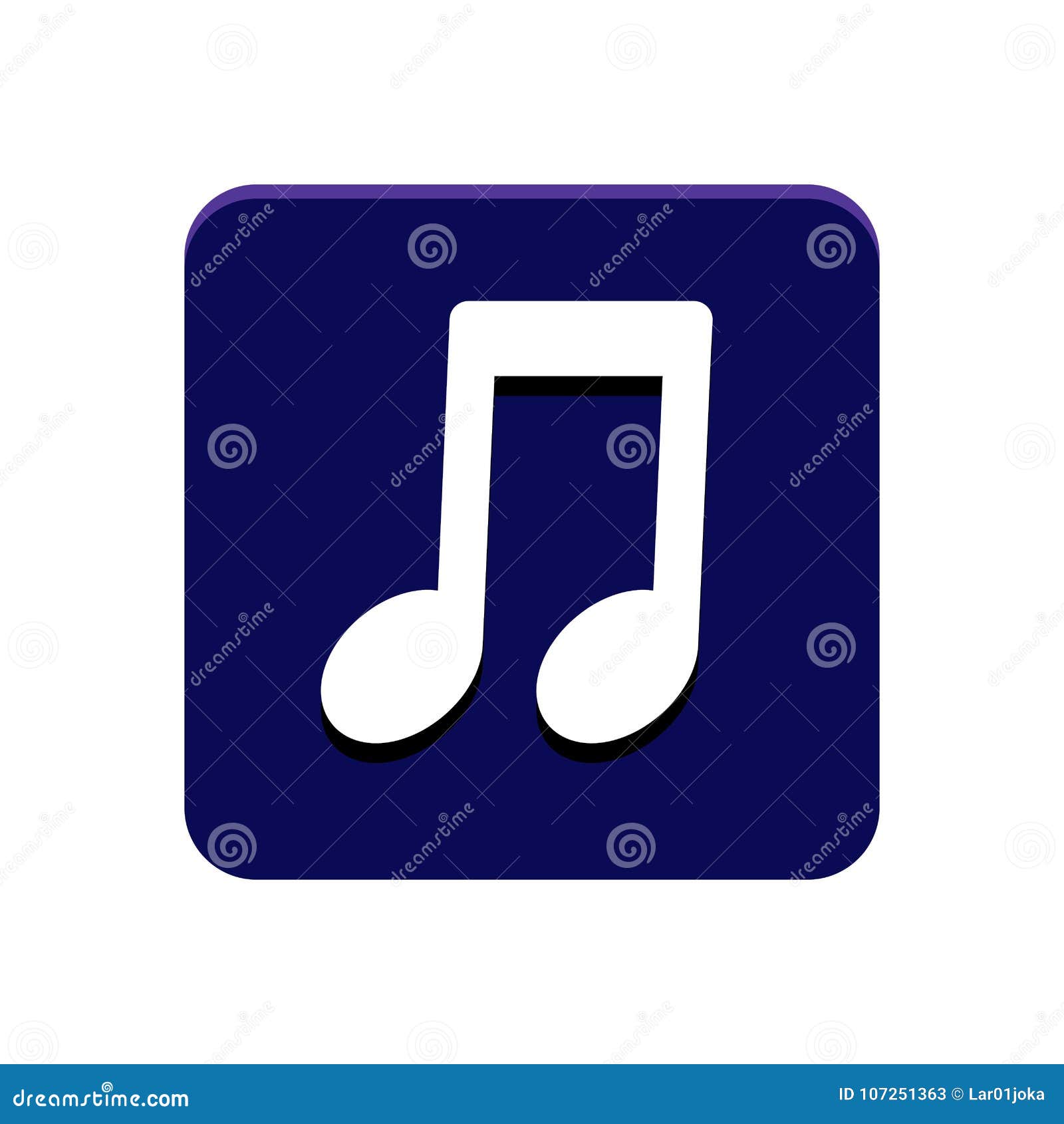 Music app button stock vector. Illustration of mobile - 107251363