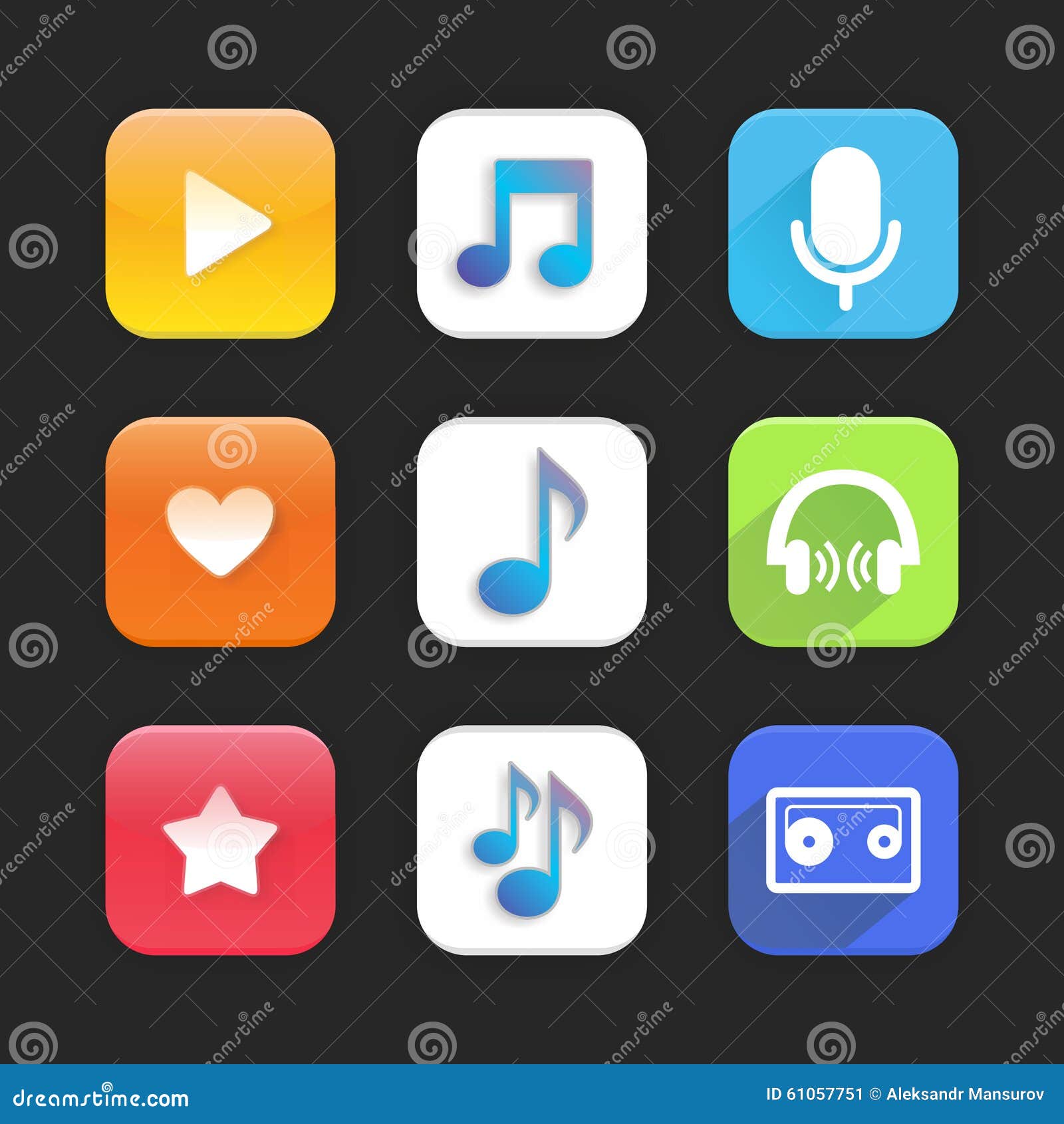 Music app stock vector. Illustration of design, texture - 61057751