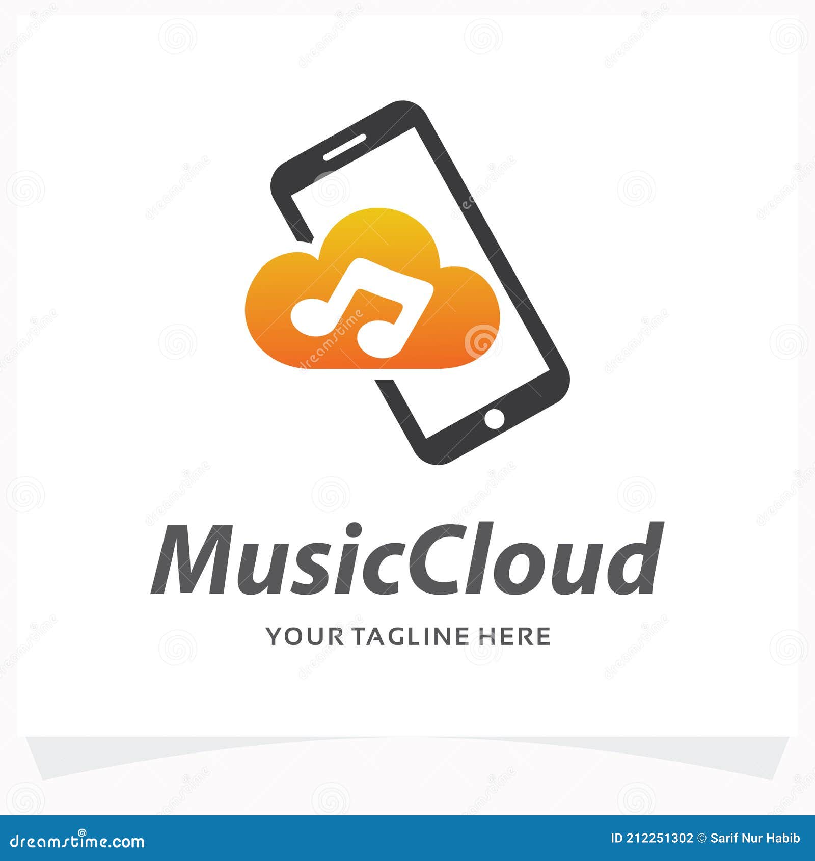 Music Application Logo Design Template Stock Vector - Illustration of ...