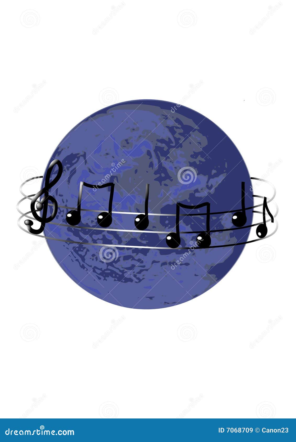 Music around the world stock illustration. Illustration of draw - 7068709