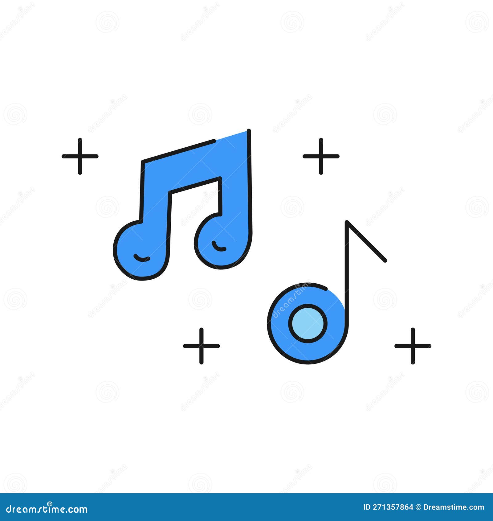 Music, audio icon stock vector. Illustration of music - 271357864