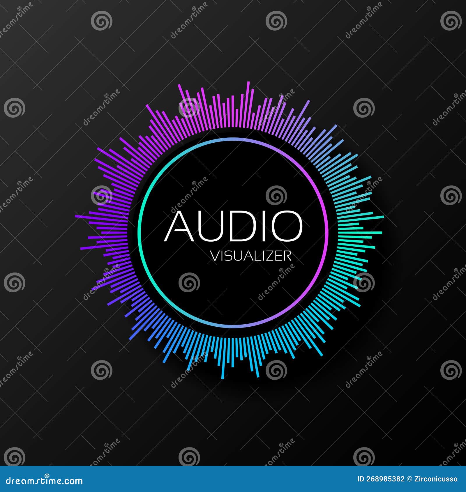 Music audio spectrum stock illustration. Illustration of hologram ...