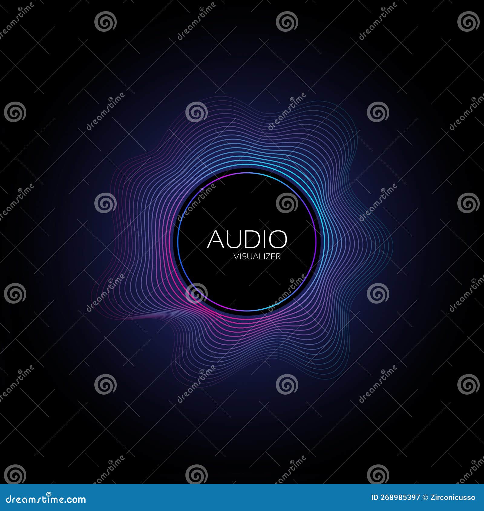 Music audio spectrum stock illustration. Illustration of volume - 268985397