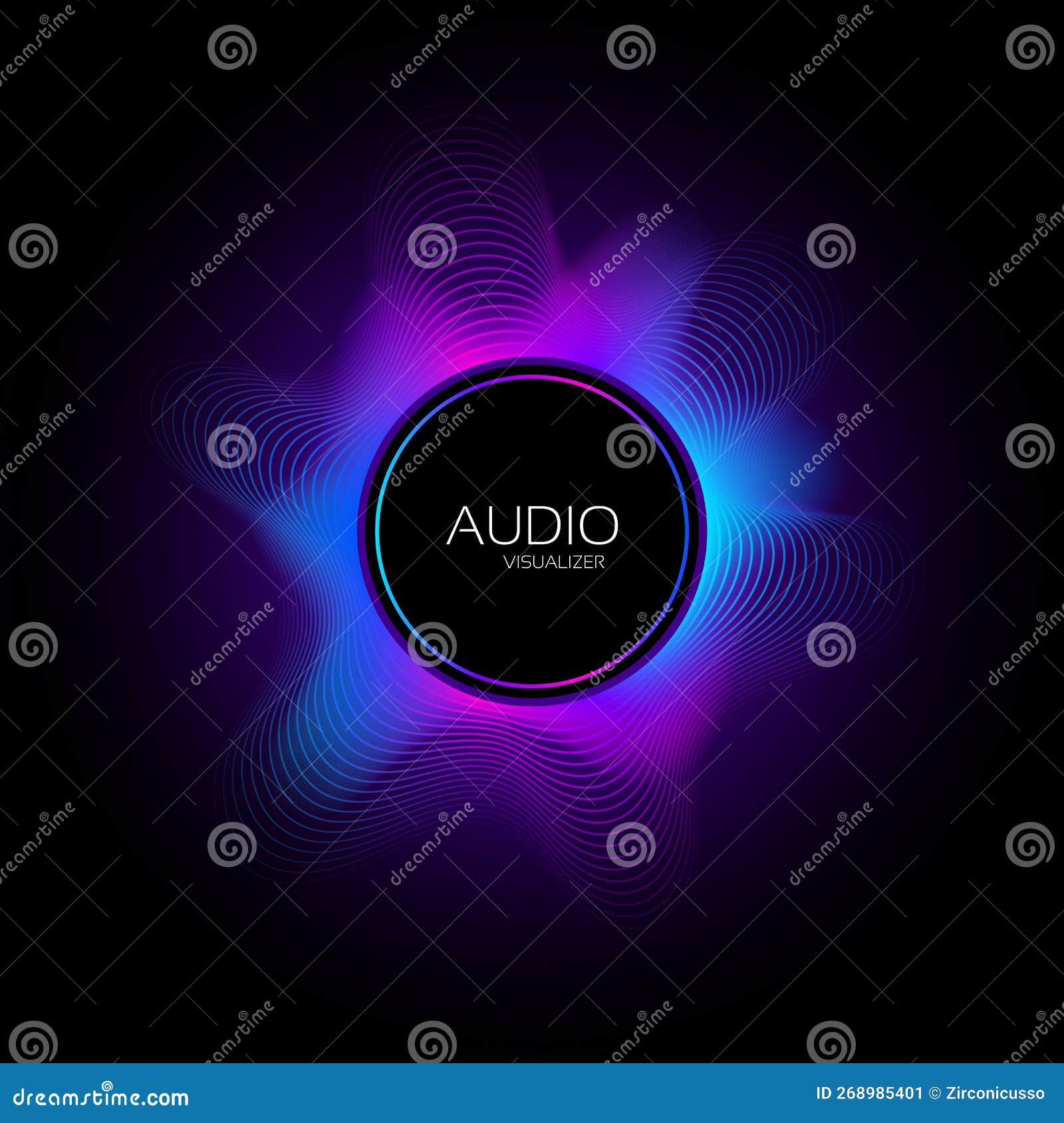 Music audio spectrum stock illustration. Illustration of music - 268985401