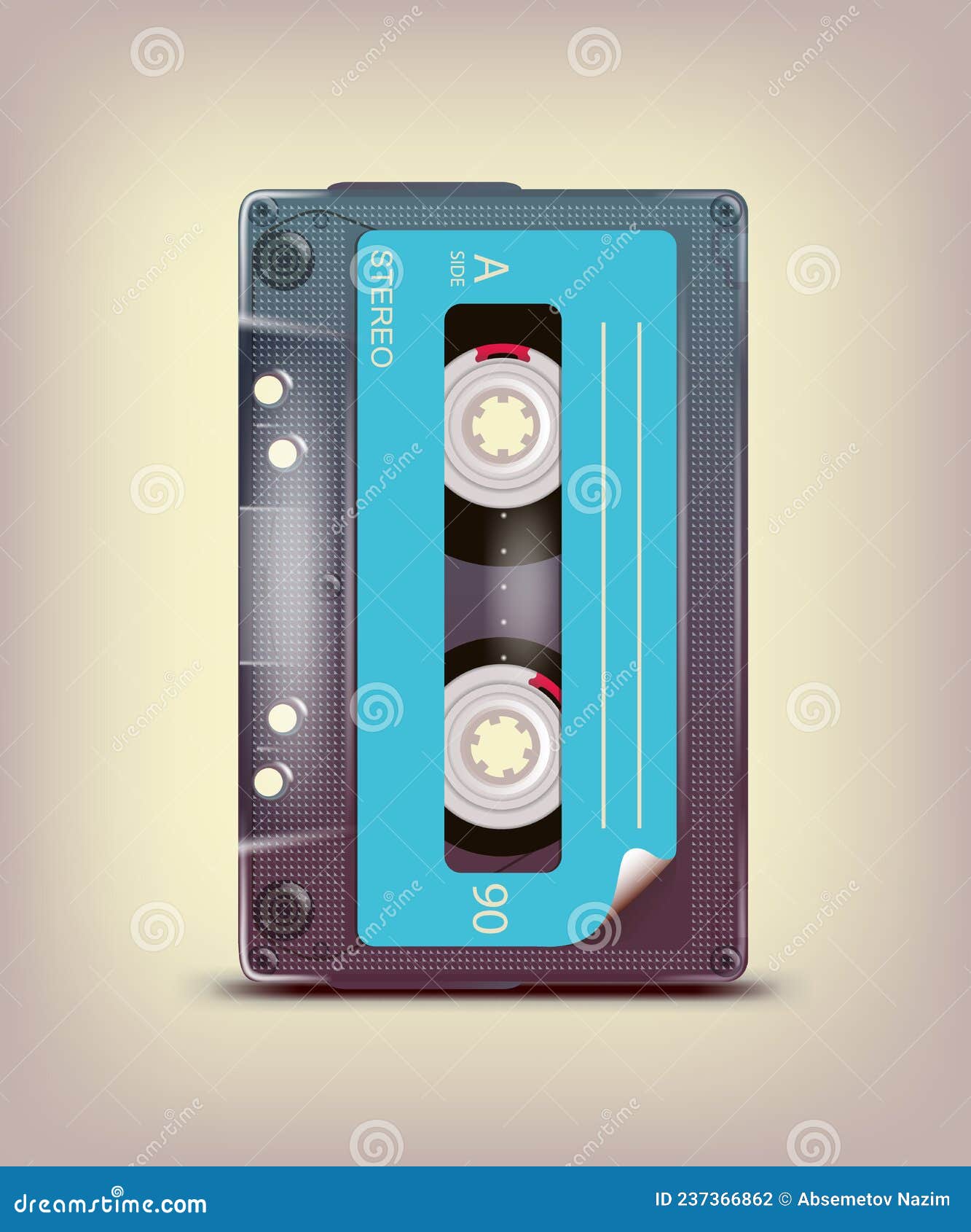 Music audio tape stock vector. Illustration of vector - 237366862