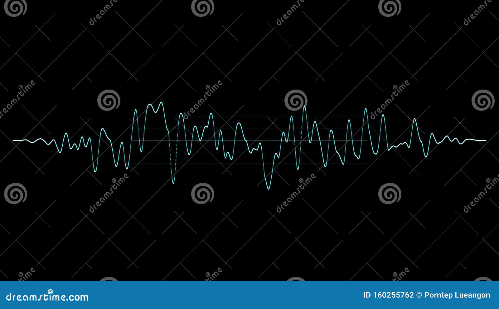 Music Audio Wave.Abstract Blue Wavy Line Stock Footage - Video of ...