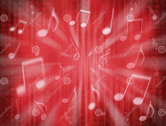 Red Music Notes Background stock photo. Image of notes - 10220556