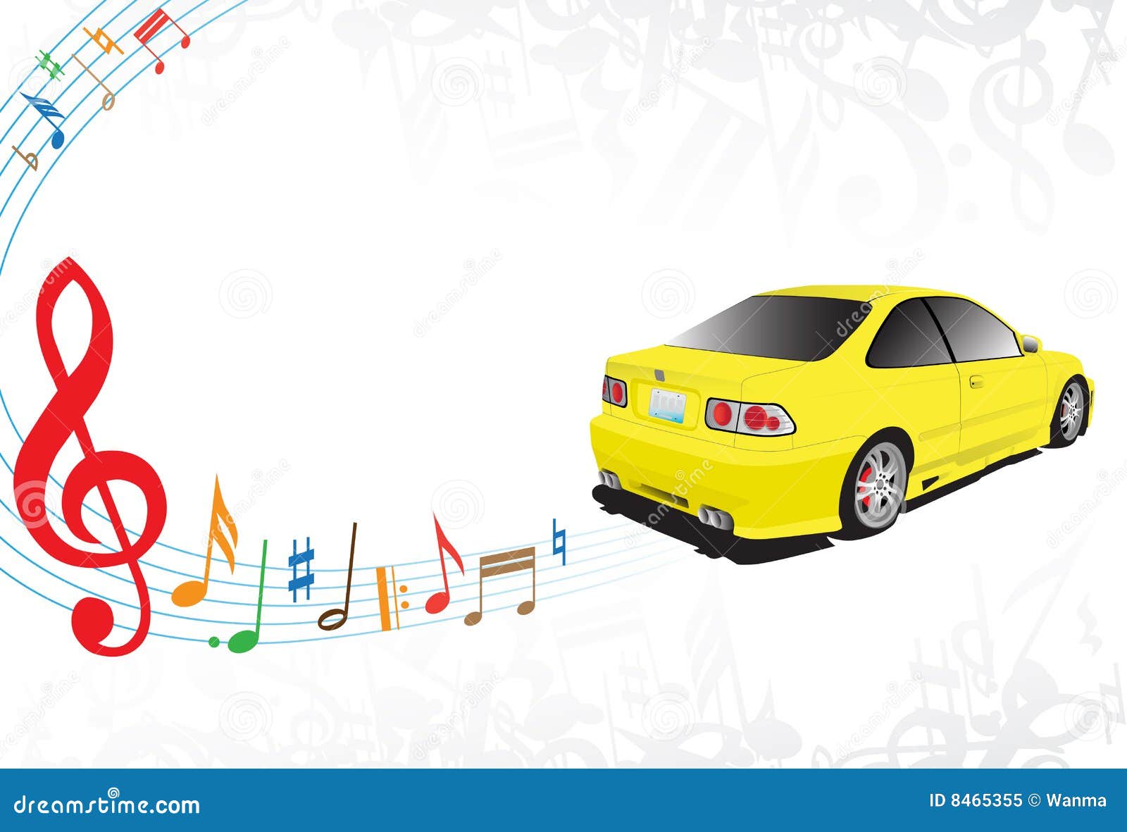 Music background stock vector. Illustration of auto, rainbow - 8465355
