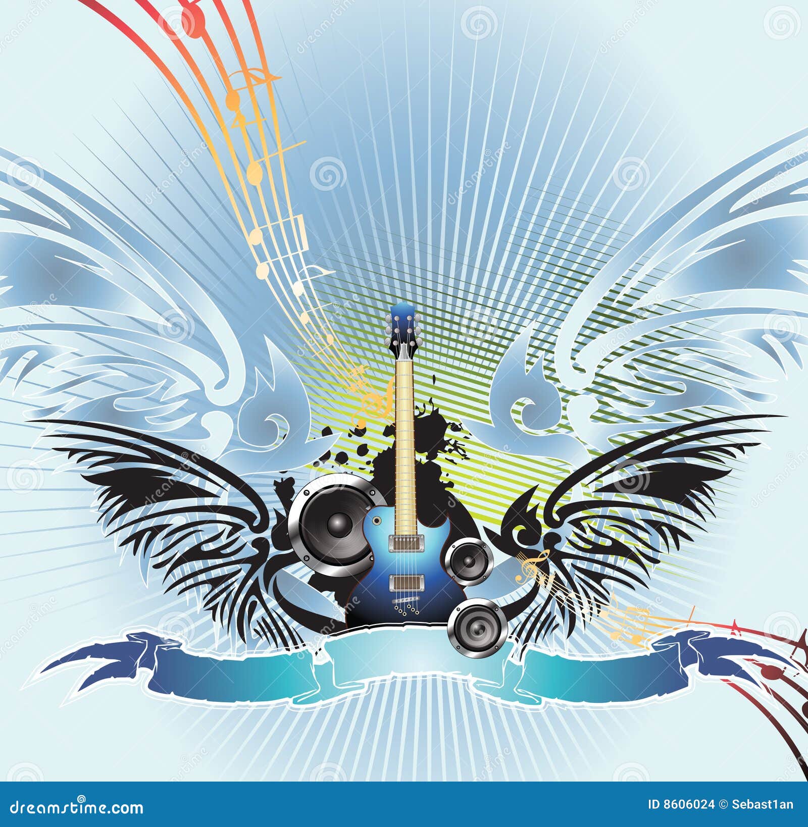 Music background stock vector. Illustration of grunge - 8606024