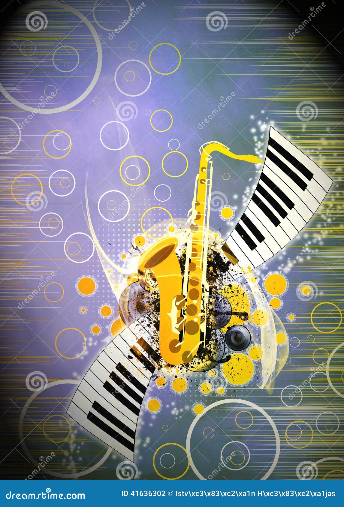 Music background stock illustration. Illustration of musician - 41636302