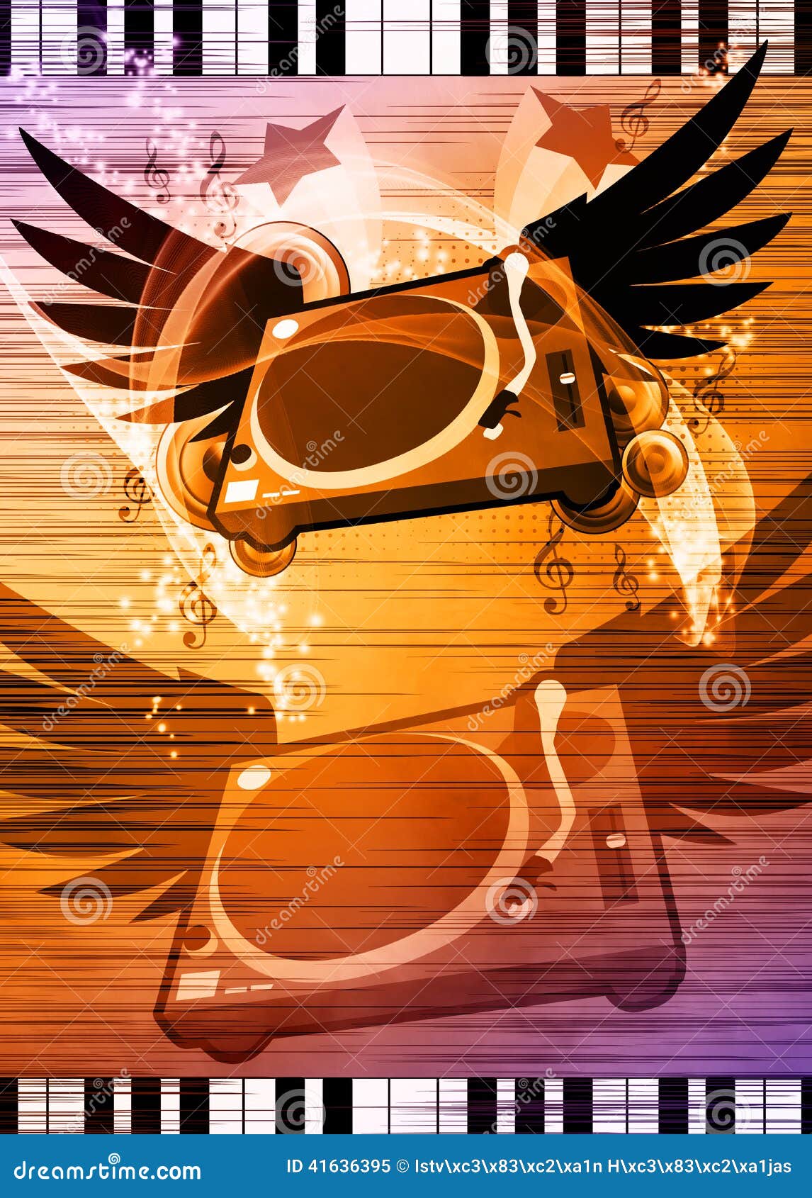 Music background stock illustration. Illustration of invitation - 41636395