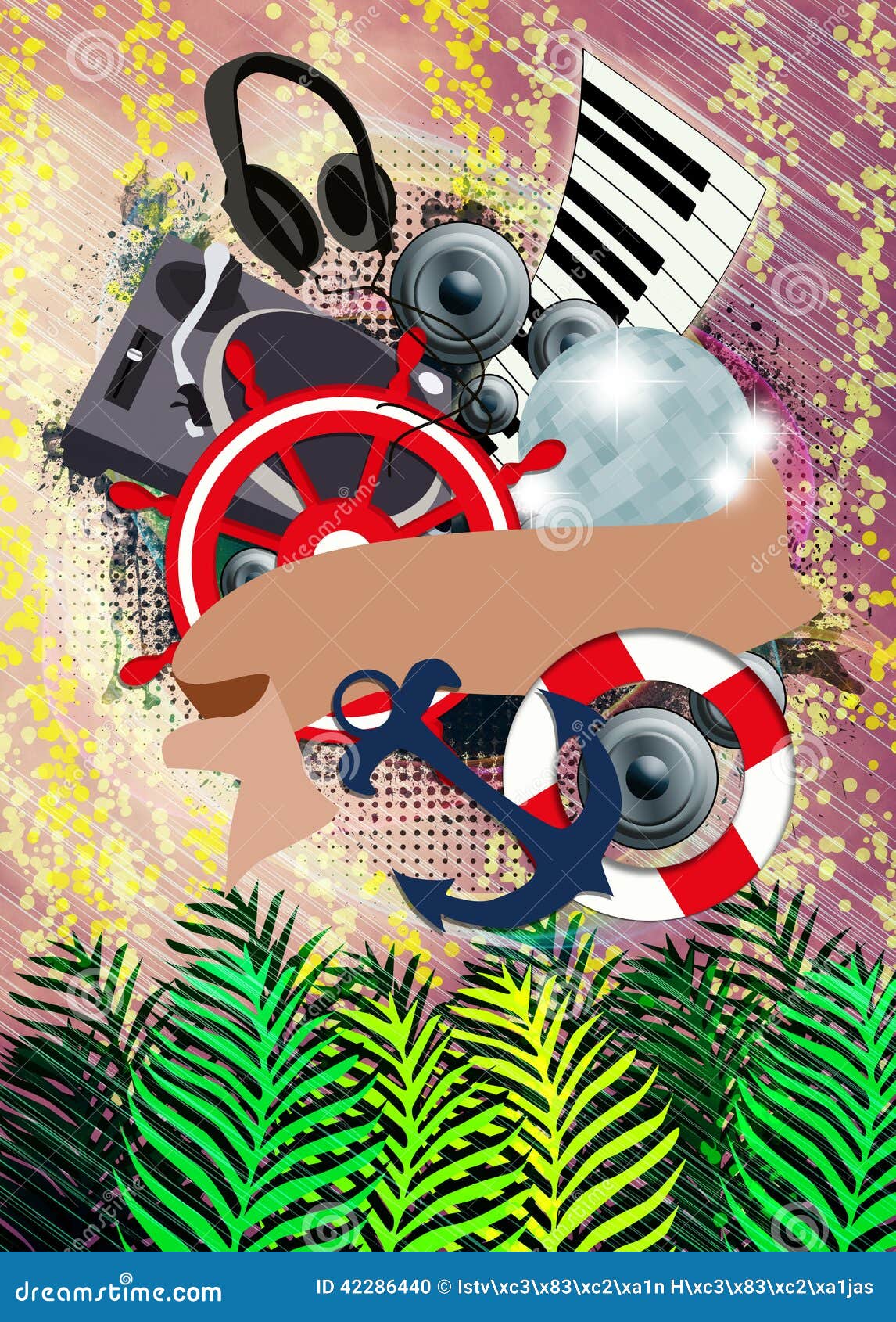 Music background stock illustration. Illustration of card - 42286440